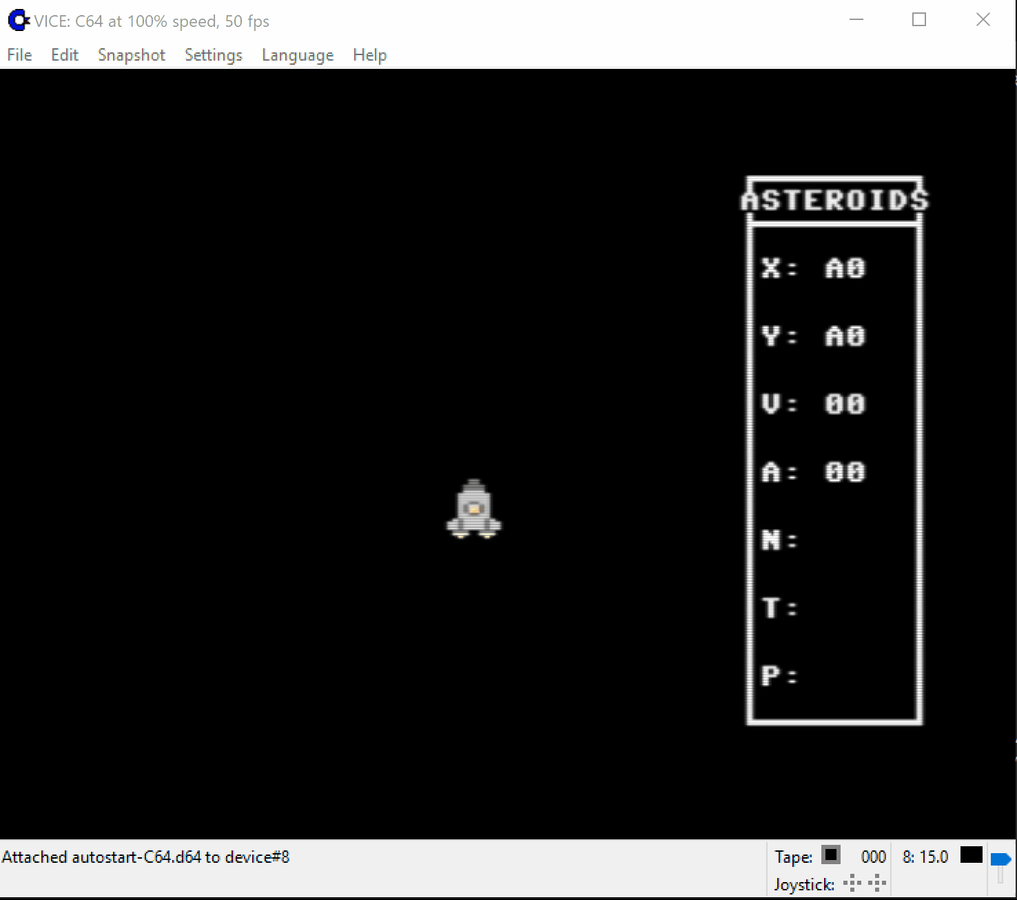 Asteroids: información en la zona derecha de la pantalla – Programación ...