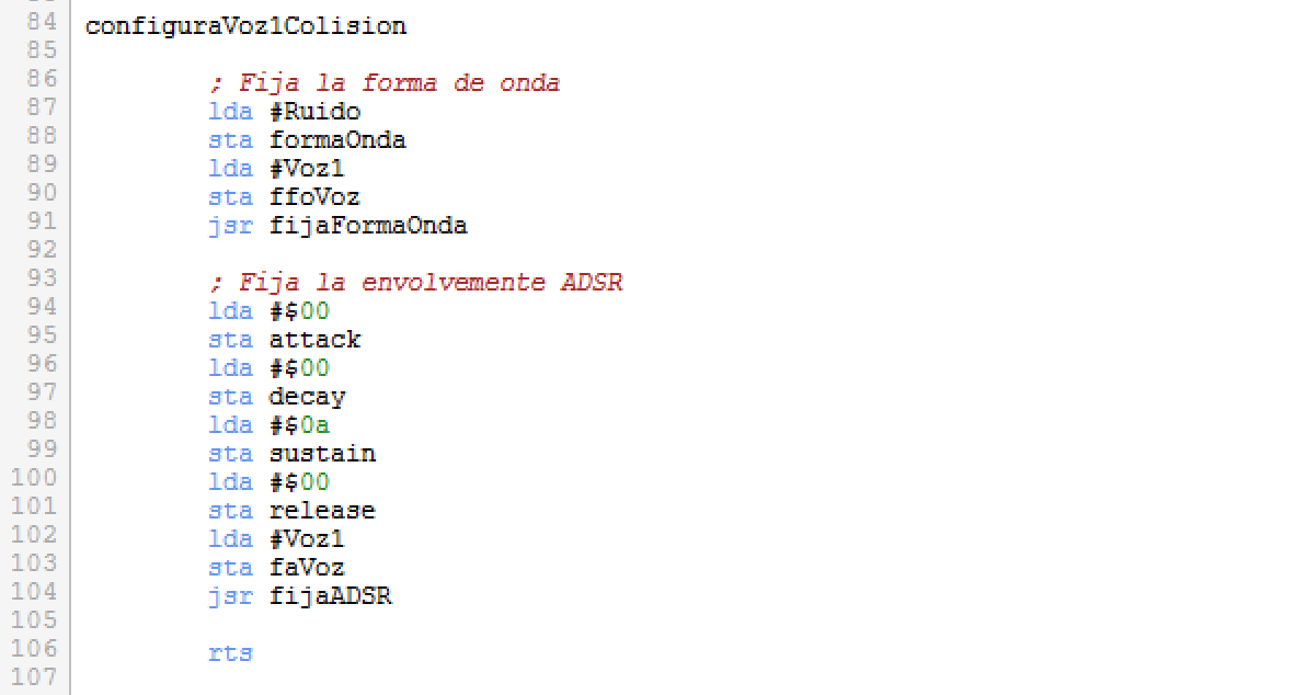 Asteroids: sonido y música – inicialización del SID y las voces ...