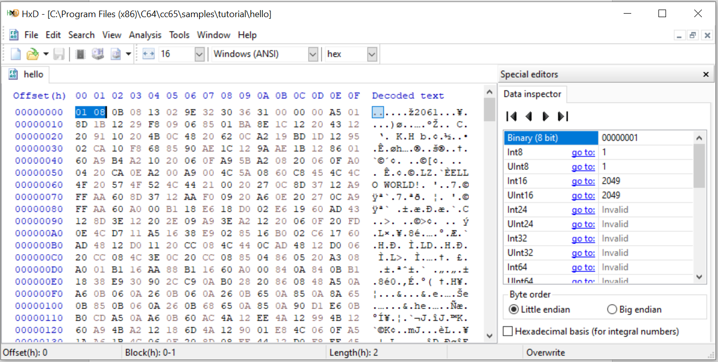 Análisis del programa “hello” generado por cc65 – Programación Retro ...