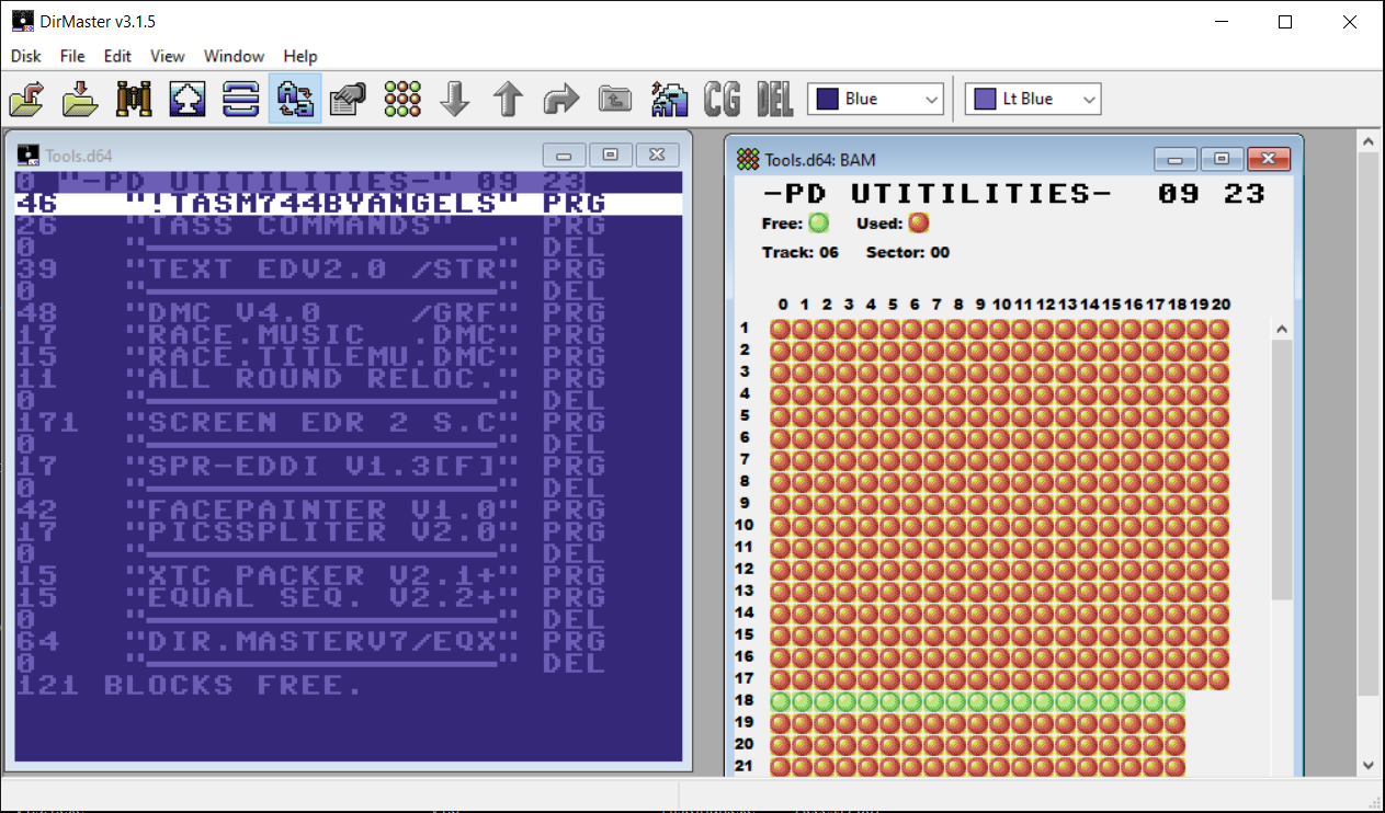 DirMaster, un gestor de imágenes de disco C64 para Windows ...
